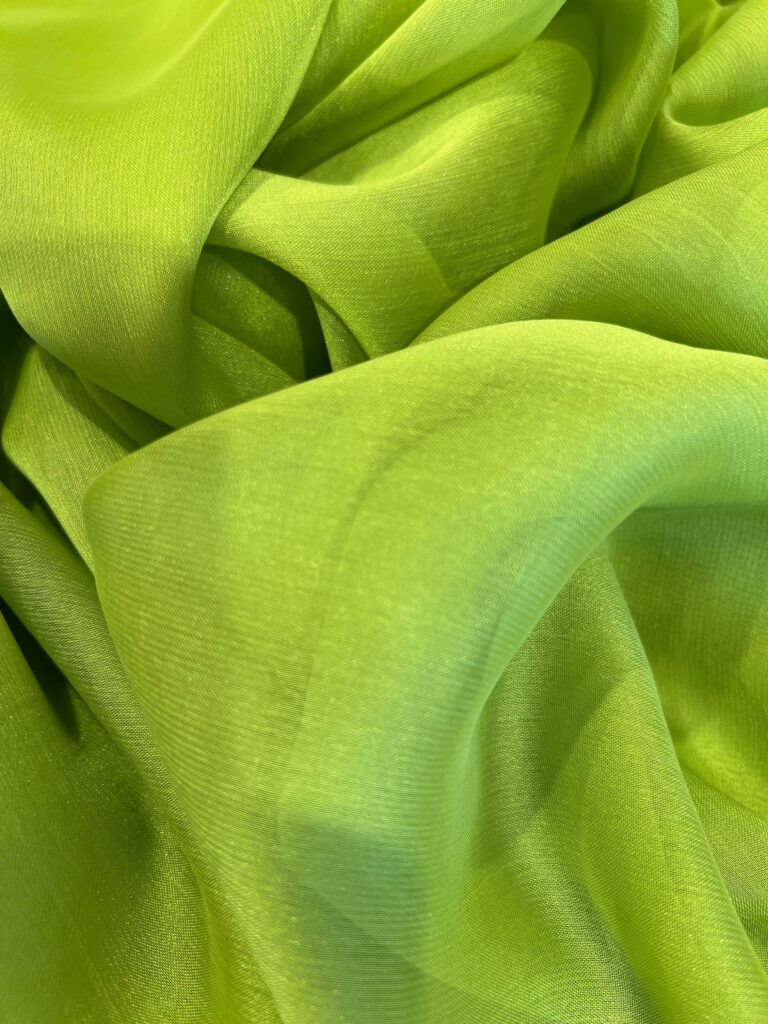 Gasa Tornasol verde lima - Telas Vicente - Córdoba - Telas y complementos
