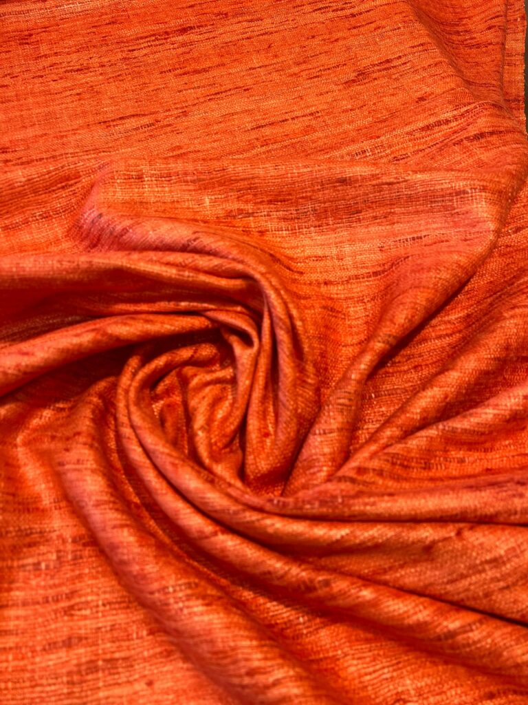 Seda Rústica naranja - Telas Vicente - Córdoba - Telas y complementos